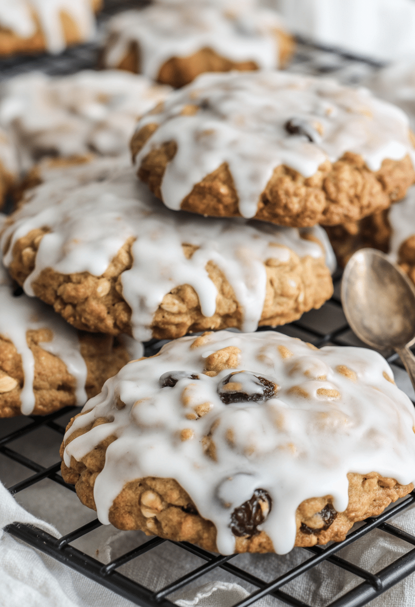Iced Oatmeal Raisin Cookies: A Cozy, Nostalgic Treat