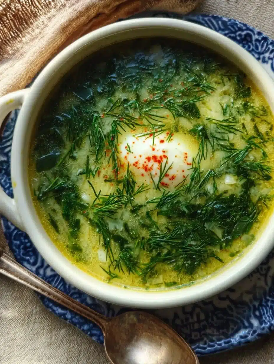 Green Borscht (Ukrainian sorrel/spinach soup)